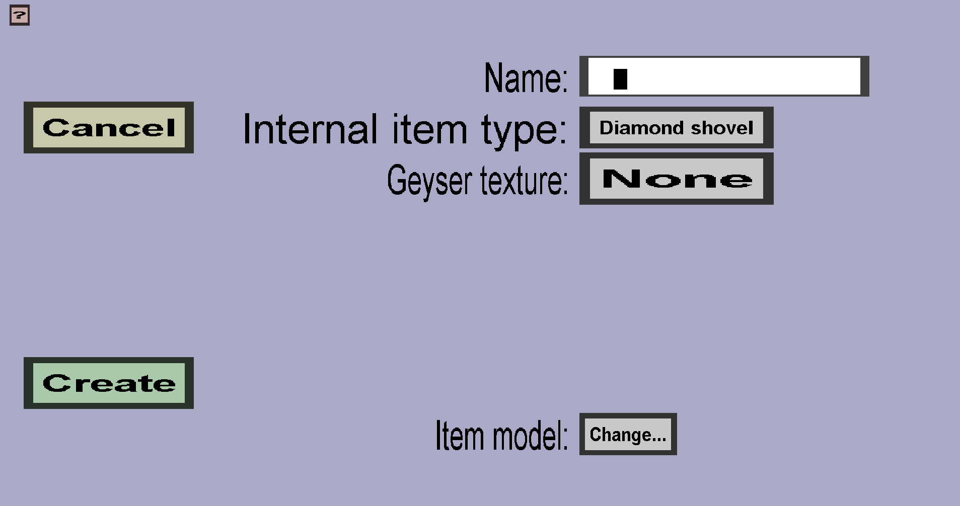 Custom projectile cover edit menu